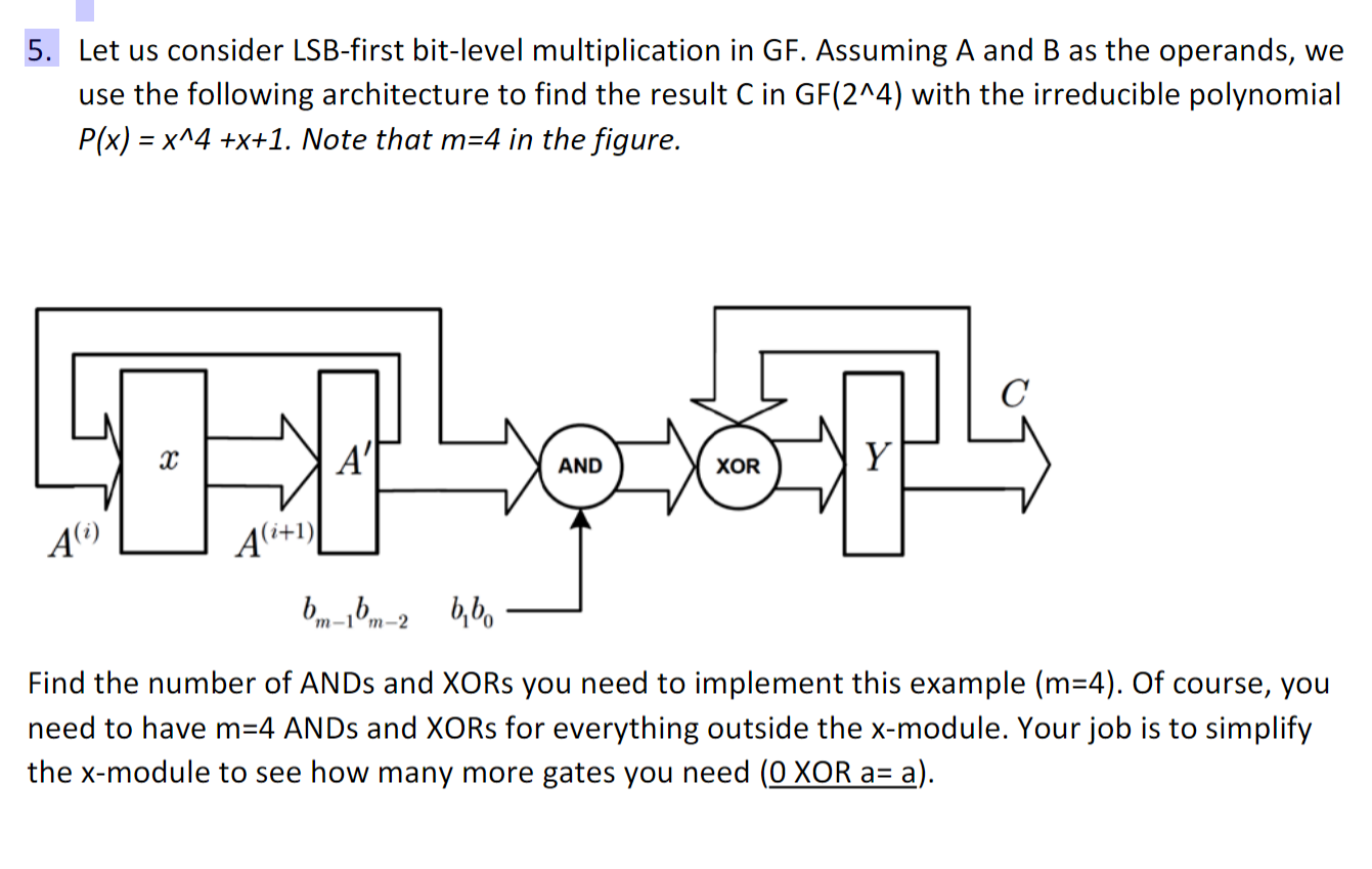 Solved 5. Let us consider LSB-first bit-level multiplication | Chegg.com