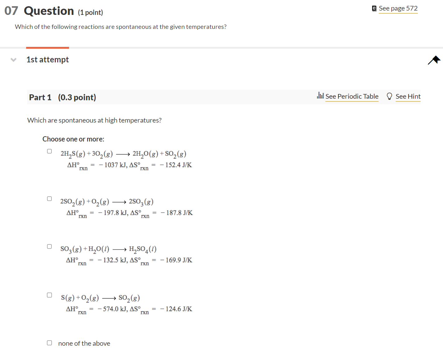 Solved 07 Question (1 point) Which of the following | Chegg.com