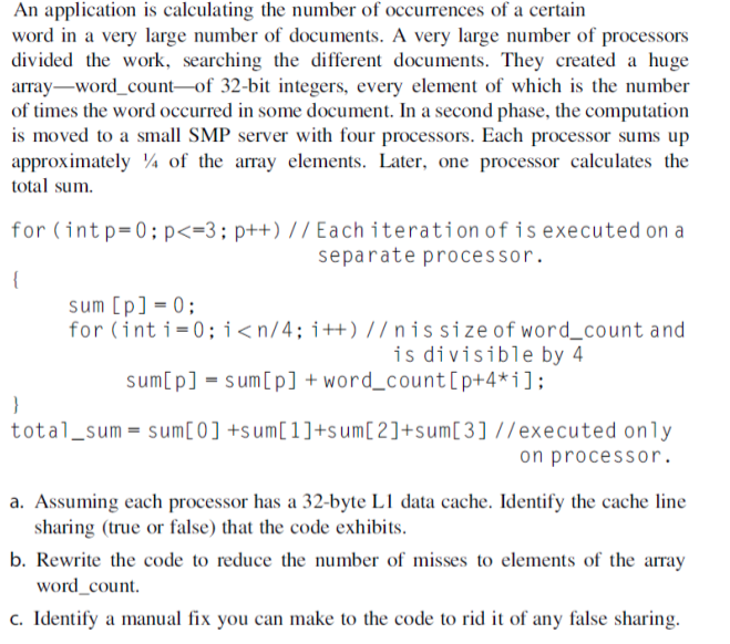 An application is calculating the number of | Chegg.com