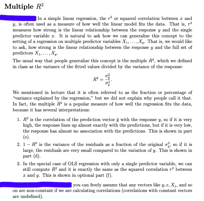 In a simple linear regression, the r2 or squared | Chegg.com