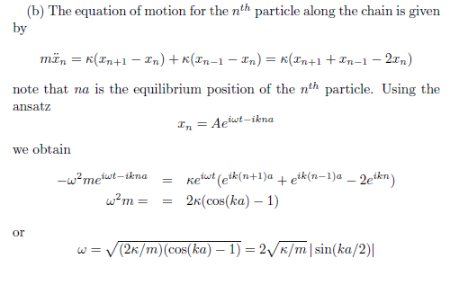 Solved (b)Derive the dispersion relation for the longi- | Chegg.com
