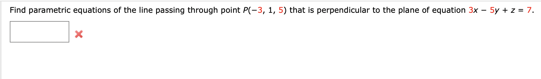 Solved Find parametric equations of the line passing through | Chegg.com
