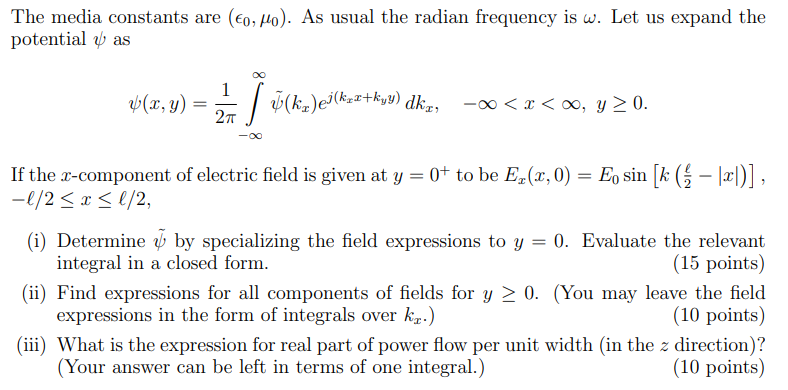 Solved 2. In a certain 2D radiation problem (all fields | Chegg.com