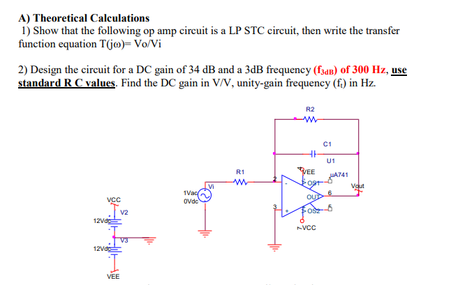 Solved A) Theoretical Calculations 1) Show that the | Chegg.com Solved A) Theoretical Calculations 1) Show that the | Chegg.com