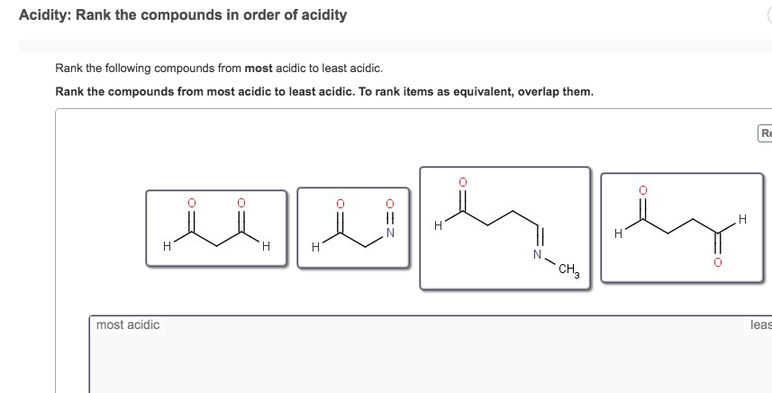 Solved Acidity: Rank the compounds in order of acidity Rank | Chegg.com