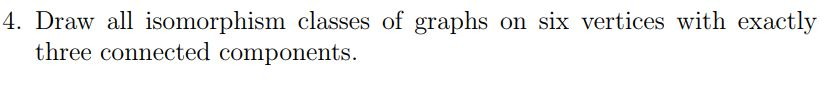 Solved 4. Draw all isomorphism classes of graphs on six | Chegg.com