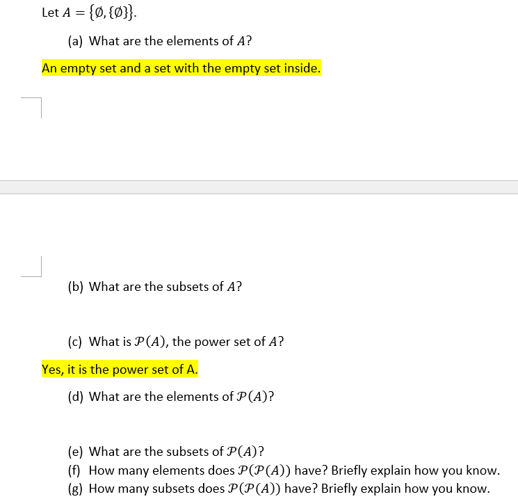 Solved Let A={∅,{∅}}. (a) What are the elements of A ? An | Chegg.com
