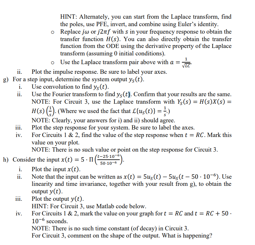 Solved Circuit 3: LC 2nd order low pass filter with | Chegg.com