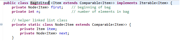 Solved Given the definition of type bag, which represents a | Chegg.com