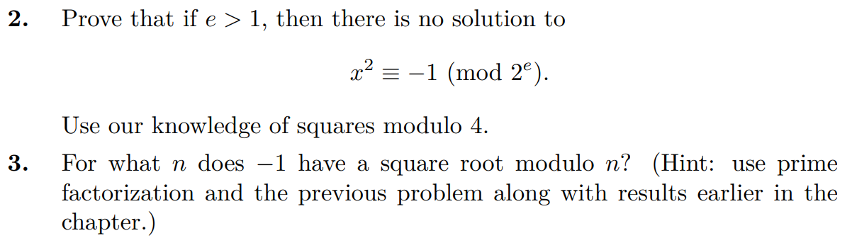 Solved 2. Prove that if e>1, then there is no solution to | Chegg.com