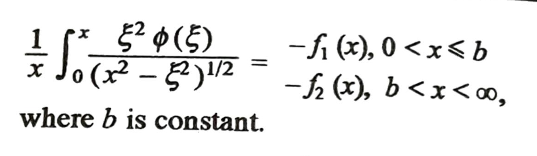 Solve the singular integral equation step by step and | Chegg.com
