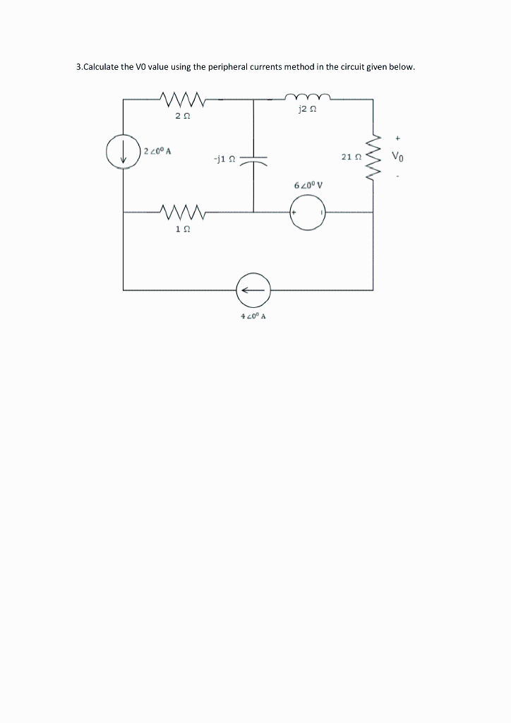 Solved 3.Calculate the V0 value using the peripheral | Chegg.com