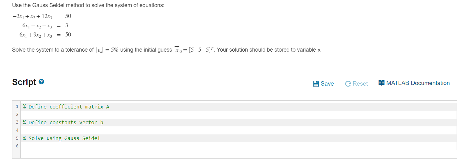 Solved Give the MATLAB code. Follow the format of the | Chegg.com