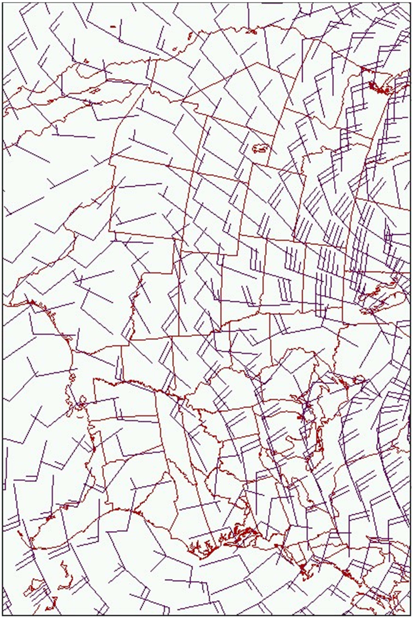 Solved examine the map displaying wind barbs across the U.S. | Chegg.com