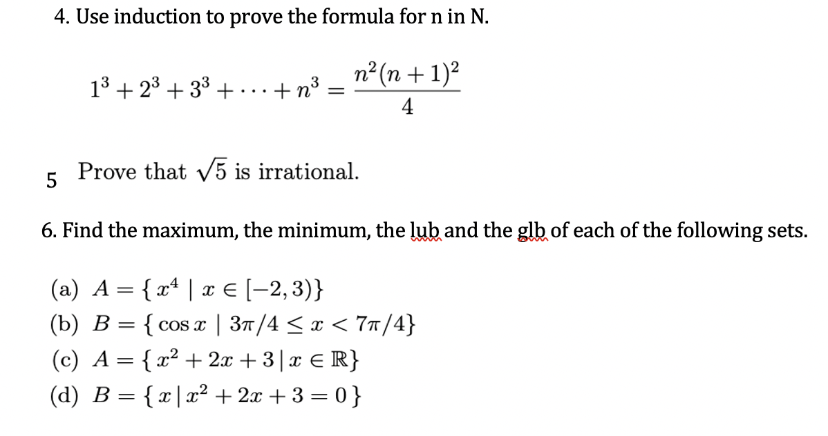 Solved 4. Use induction to prove the formula for n in N. 13 | Chegg.com