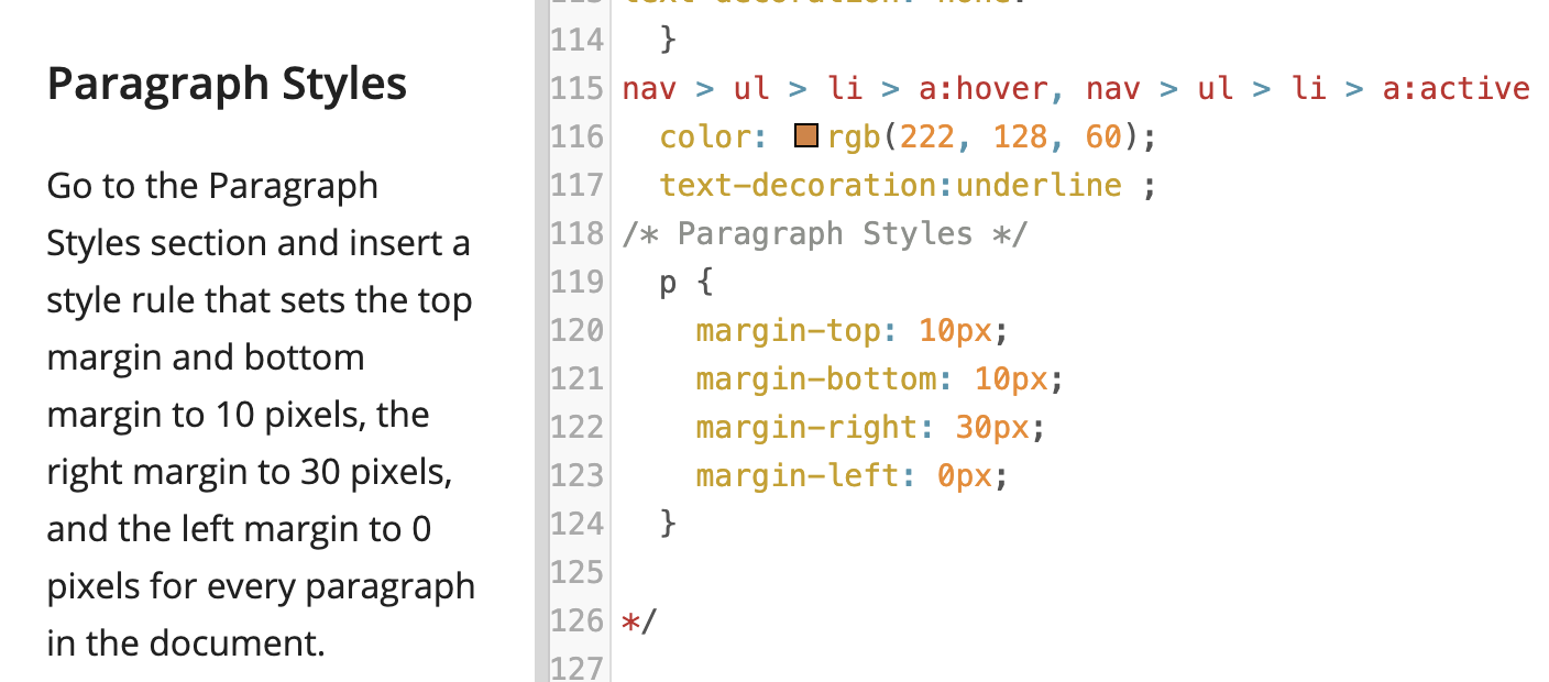 Solved Paragraph Styles p{ Go to the Paragraph Styles | Chegg.com