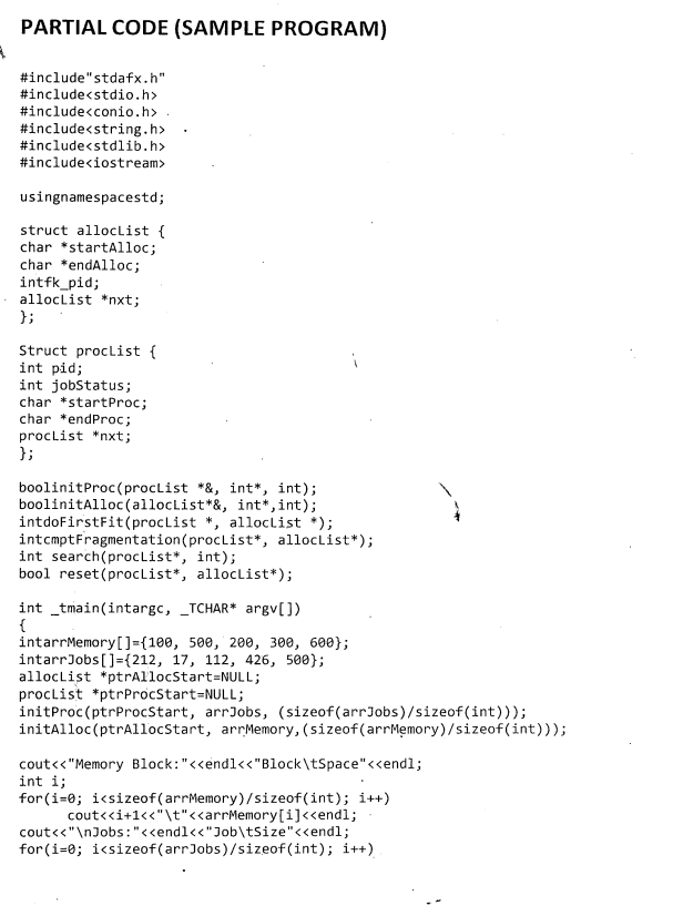 Solved Given the partial code, encode, complete, compile, | Chegg.com