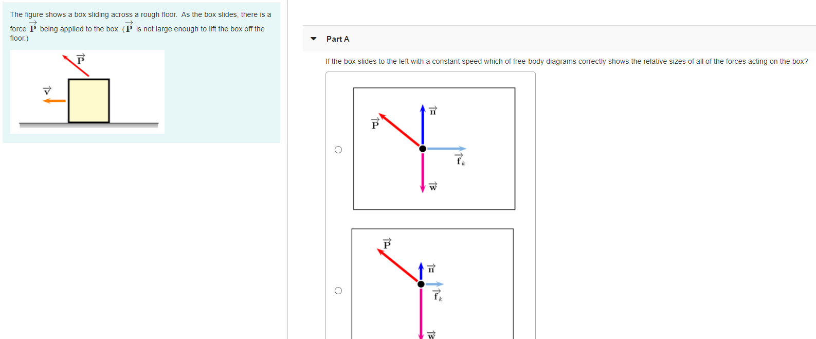 Solved The figure shows a box sliding across a rough floor. | Chegg.com