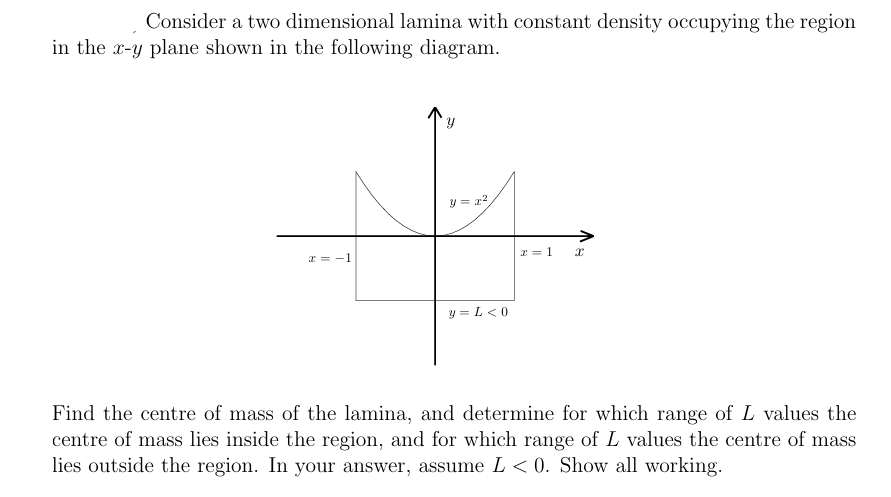 Solved Consider a two dimensional lamina with constant | Chegg.com