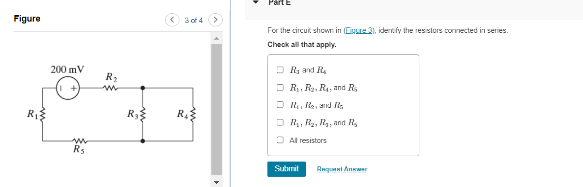 Solved Part E Figure 3 of 4 For the circuit shown in (Figure | Chegg.com