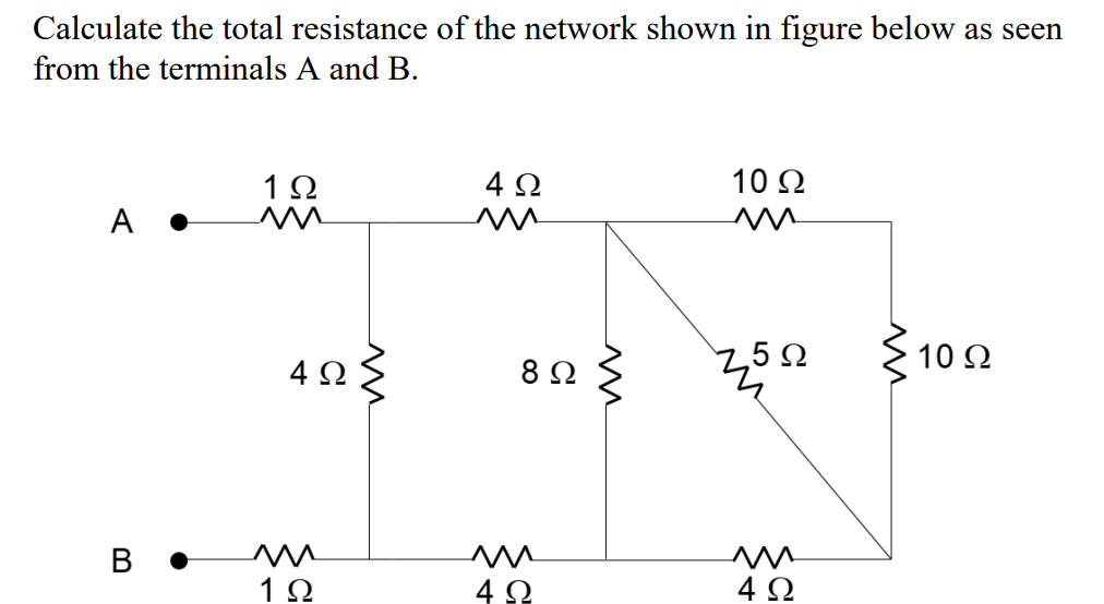 Solved Calculate the total resistance of the network shown | Chegg.com