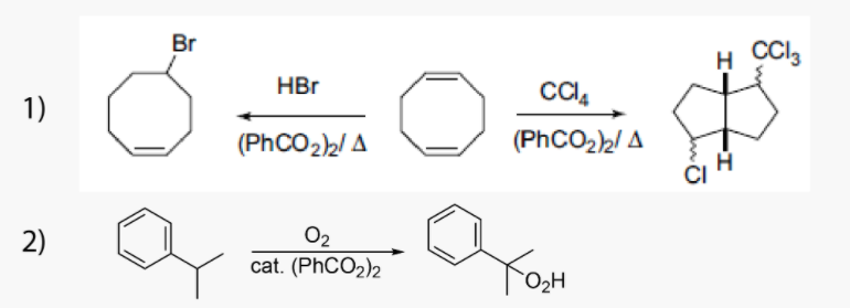 Solved HBr CG. (PhCO2 A (PhCO24 1 O2 cat. (PhCO2)2 ਅੰਦਾ ਆ | Chegg.com