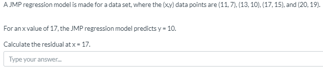 Solved AJMP regression model is made for a data set, where | Chegg.com