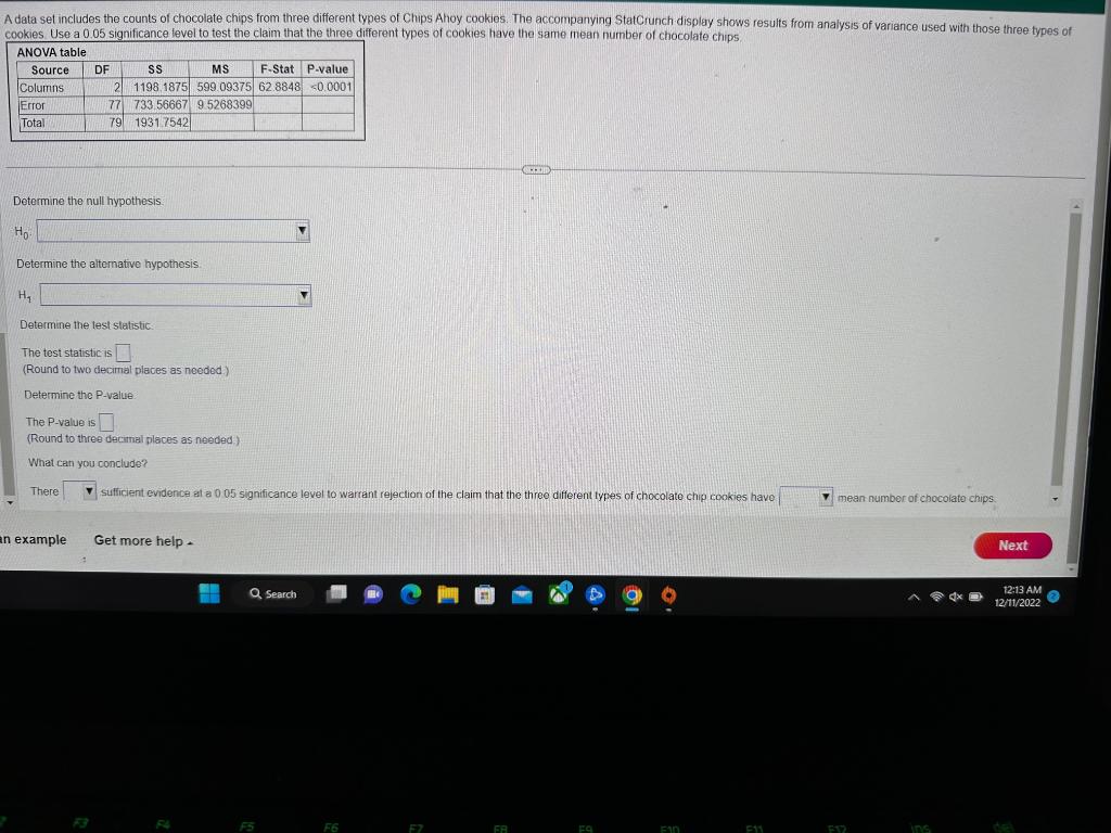 Solved A data set includes the counts of chocolate chips | Chegg.com