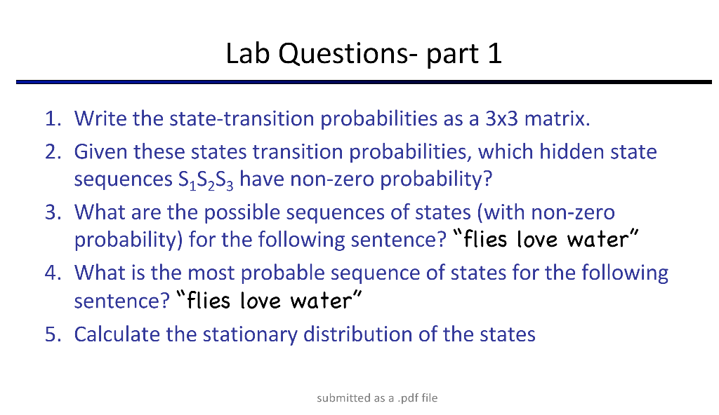 Example - One possible sequence of states is : NNN - | Chegg.com