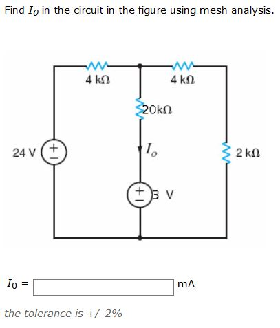Solved Find I0 in the circuit in the figure using | Chegg.com