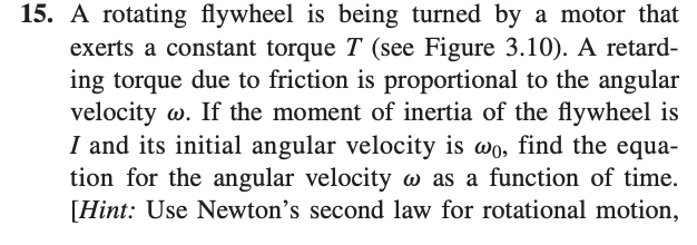 Solved 6. Find the equation for the angular velocity ω in | Chegg.com