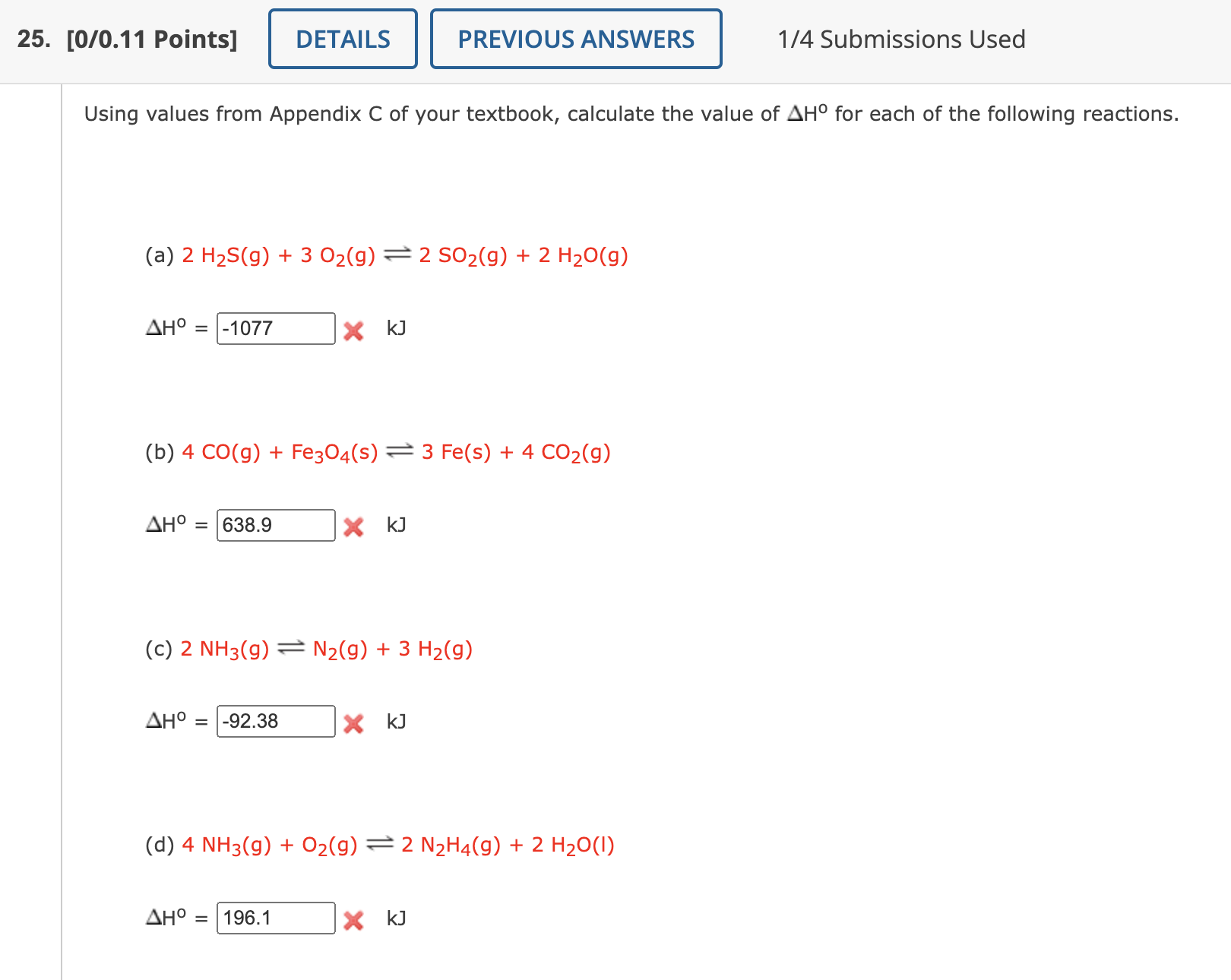 Solved Using values from Appendix C of your textbook, | Chegg.com