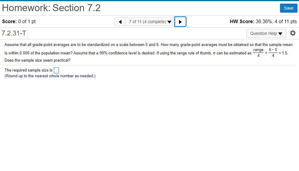 Solved Homework Section 7 2 Save Score 0 Of 1 Pt 7 Of 11