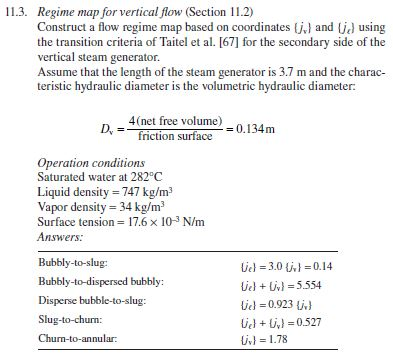 11.3. Regime map for vertical flow (Section 11.2) | Chegg.com