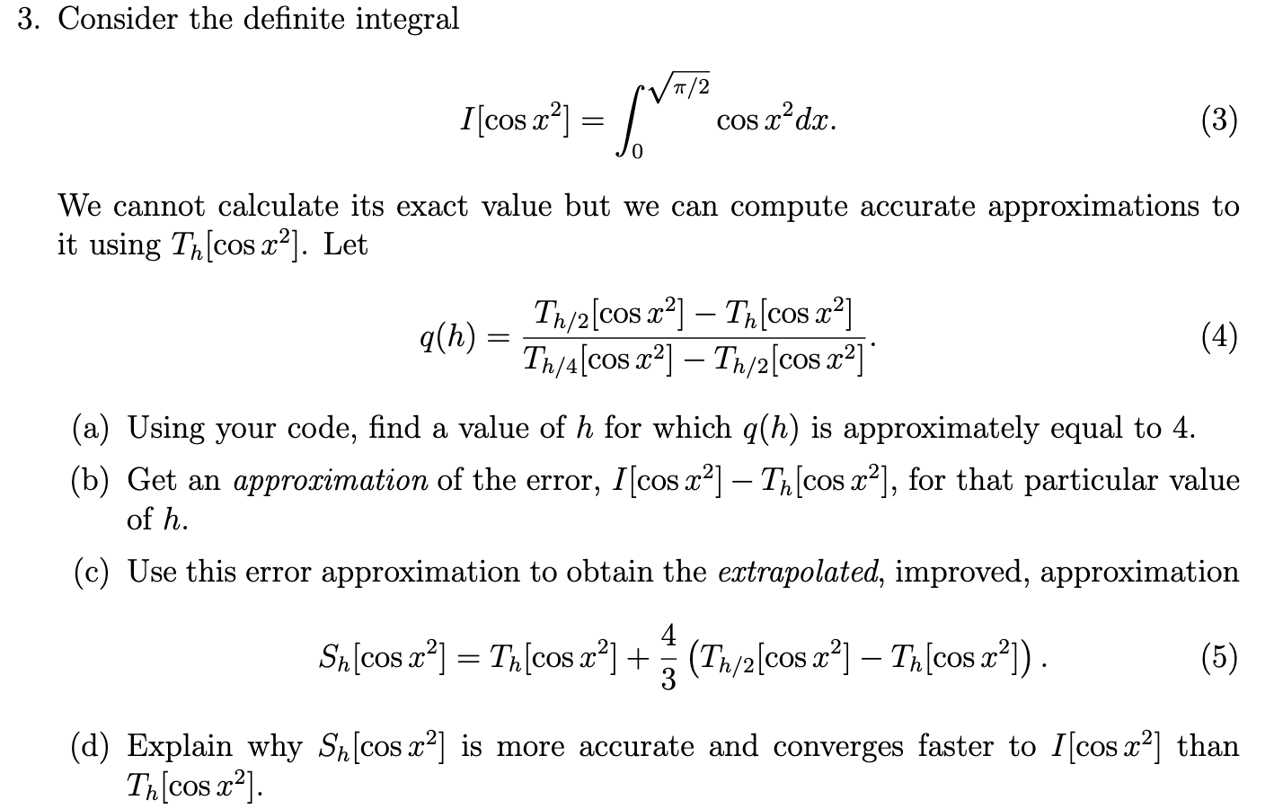 Solved 3. Consider the definite integral | Chegg.com