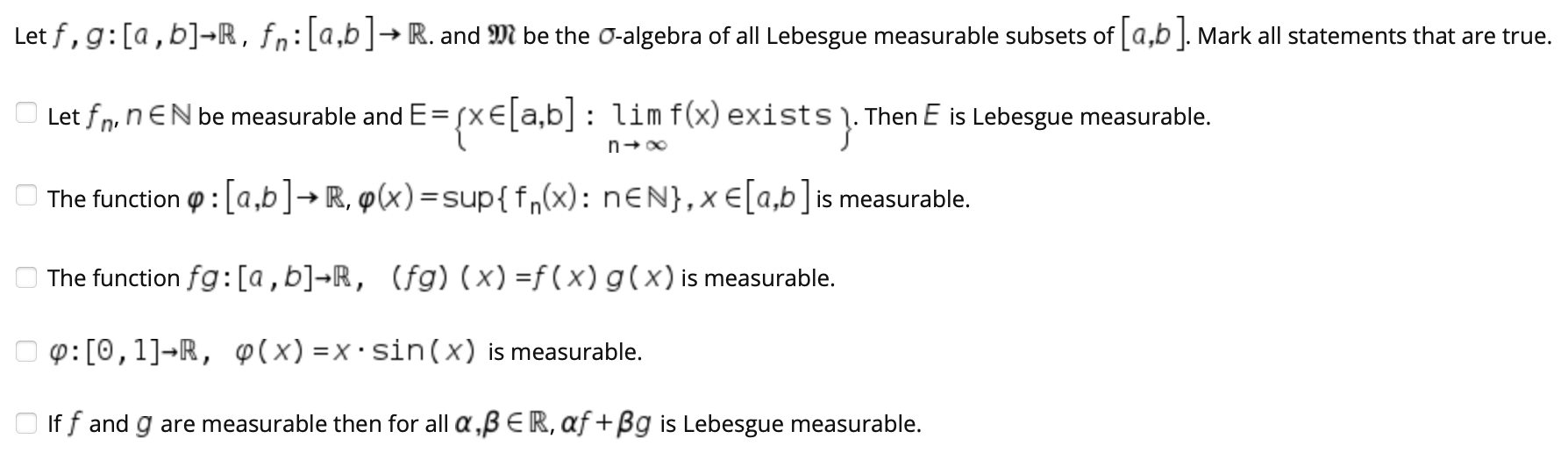 Solved Let f, g: [a, b]→R, fn: [a,b] → R. and M be the | Chegg.com