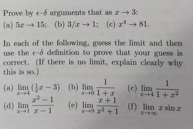 Solved Prove by e-8 arguments that as x + 3: (a) 5x + 15; | Chegg.com