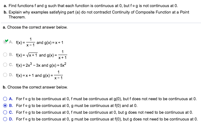 Solved a. Find functions fand g such that each function is | Chegg.com