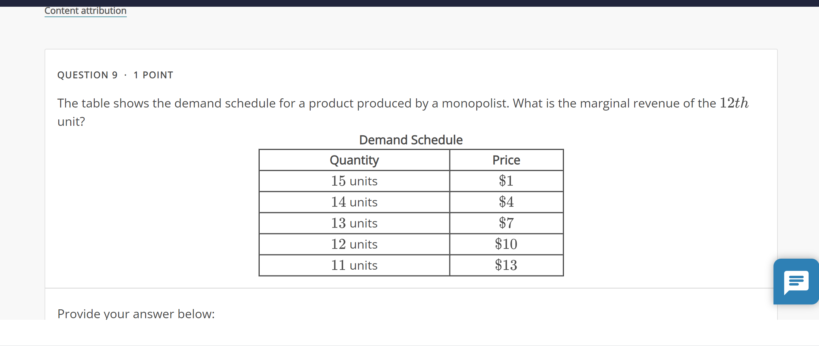 Solved Content attributionQUESTION 9*1 POINTThe table shows | Chegg.com Solved Content attributionQUESTION 9*1 POINTThe table shows | Chegg.com
