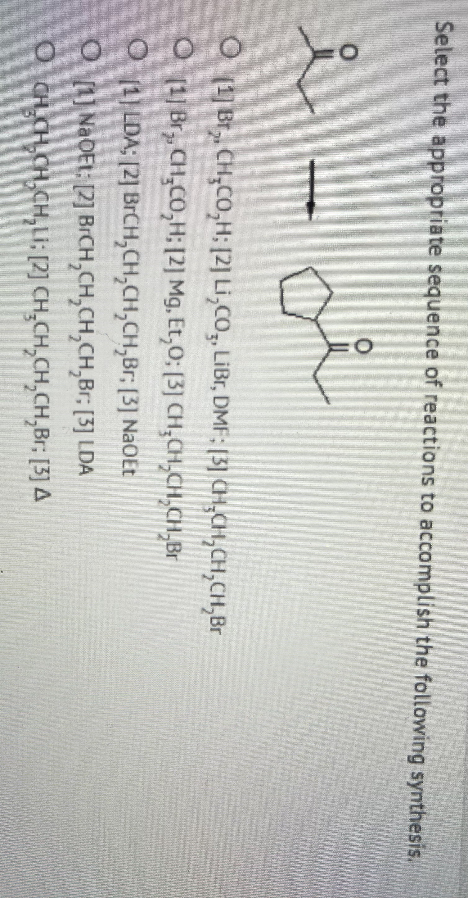 Solved Select the appropriate sequence of reactions to | Chegg.com
