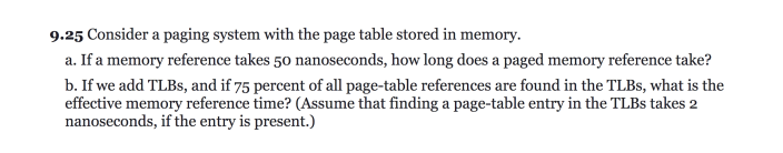 Solved 9.25 Consider a paging system with the page table | Chegg.com