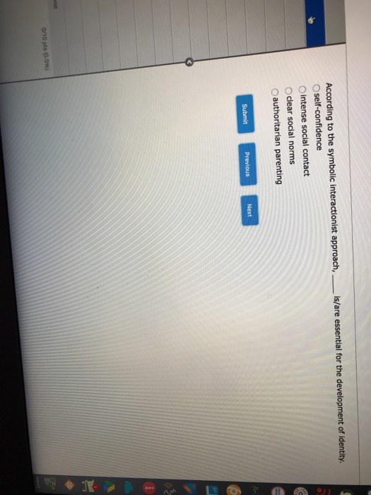 Solved According to the symbolic interactionist approach O | Chegg.com