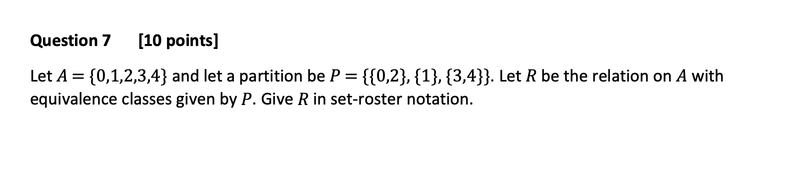 Solved Let A={0,1,2,3,4} and let a partition be | Chegg.com