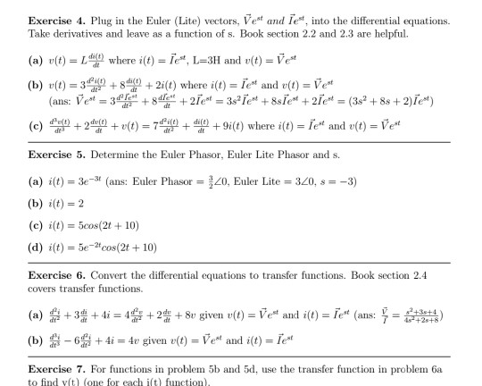 Solved Exercise 4. Plug in the Euler (Lite) vectors, Vest | Chegg.com