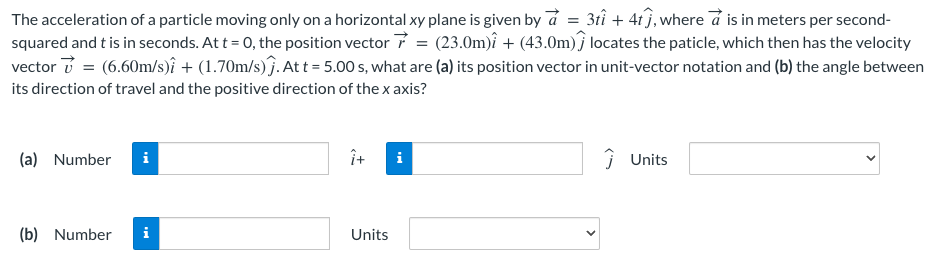 Solved The acceleration of a particle moving only on a | Chegg.com