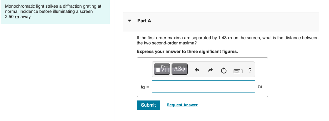 Solved Monochromatic Light Strikes A Diffraction Grating At