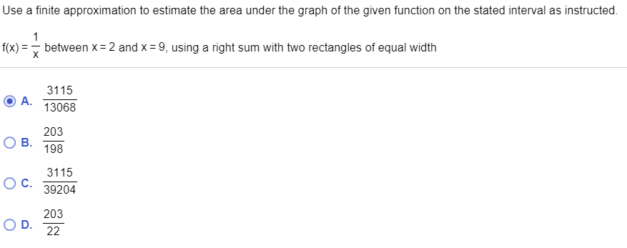 Solved Use a finite approximation to estimate the area under | Chegg.com