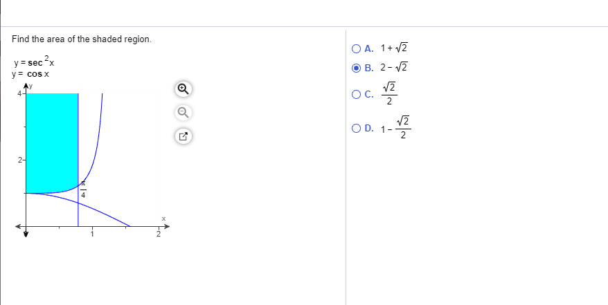 Solved Calculus question curve Find the area of the shaded | Chegg.com