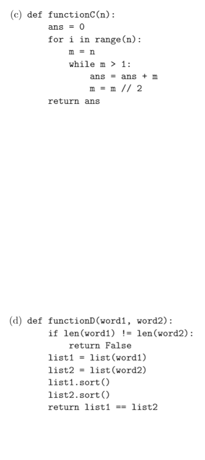 Solved 1. Give the worst-case running time using Big Oh | Chegg.com