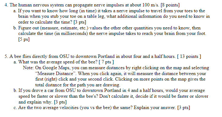 Solved 4. The human nervous system can propagate nerve | Chegg.com